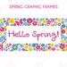 Flourishes Spring PNG Borders. Flowers Colorful Frame Clipart. Floral ...