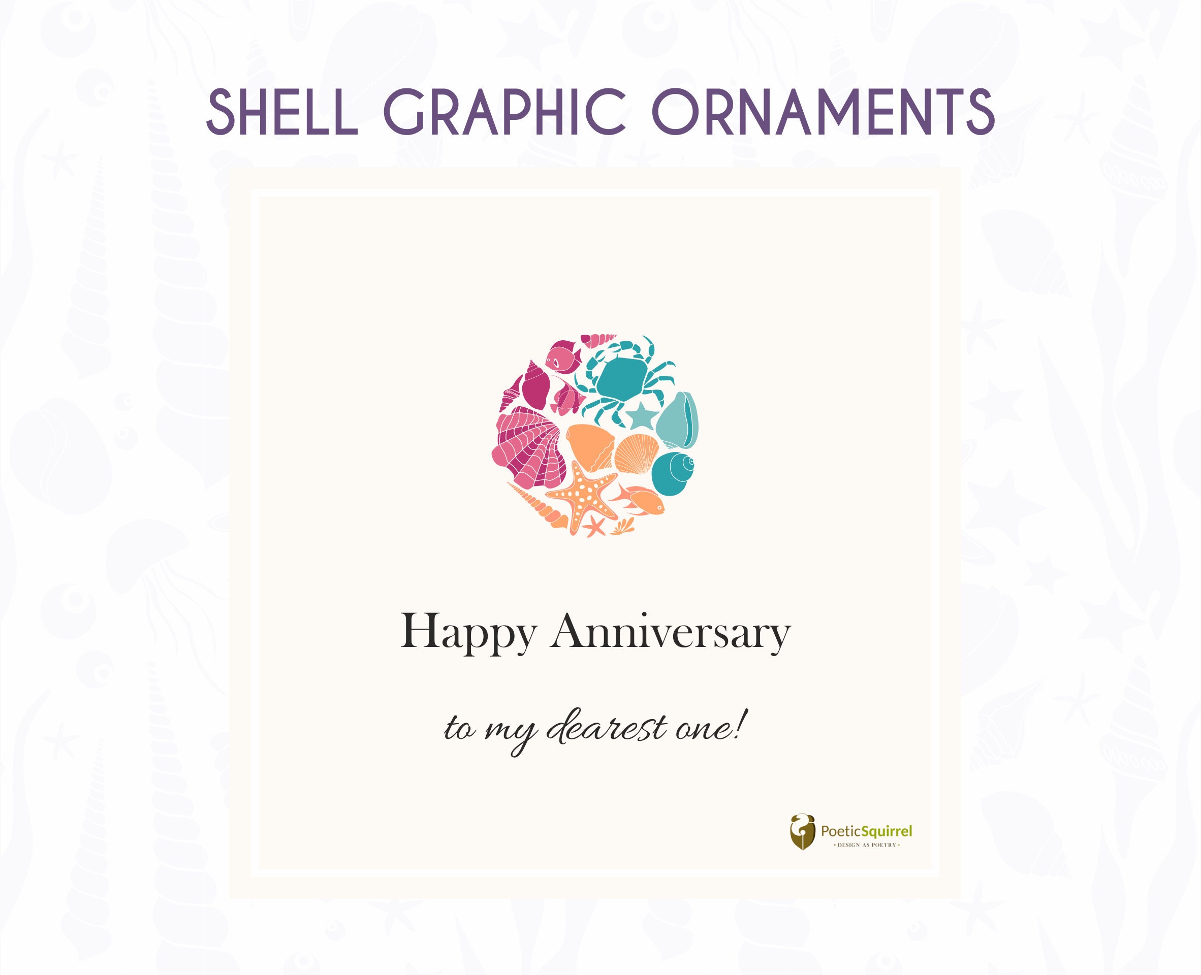 Summer Ocean Clipart for Digital Decorating. Under the Sea SVG Rounded ...