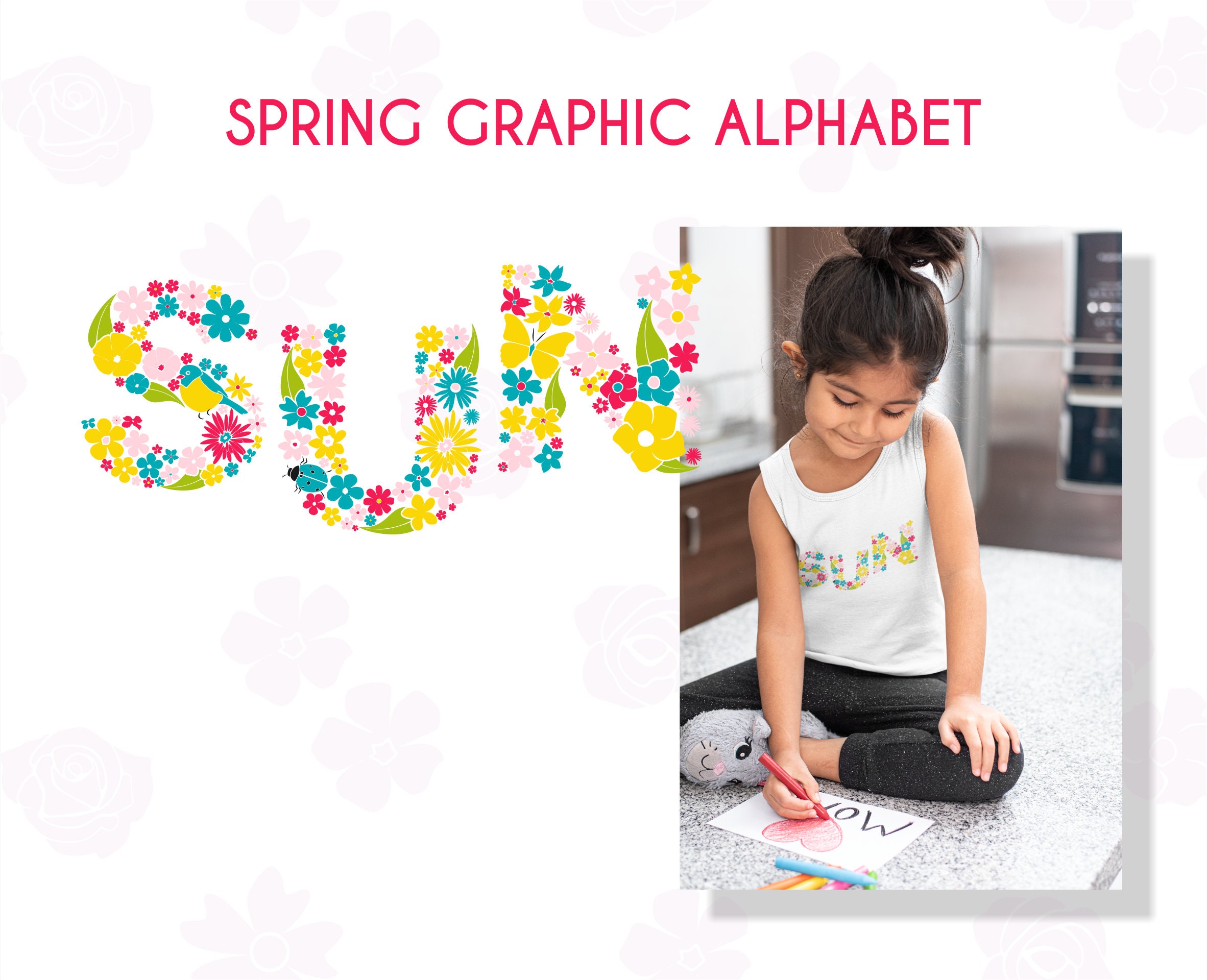 Spring Alphabet Letters Design. Flourishes Alphabet Letters Printables ...