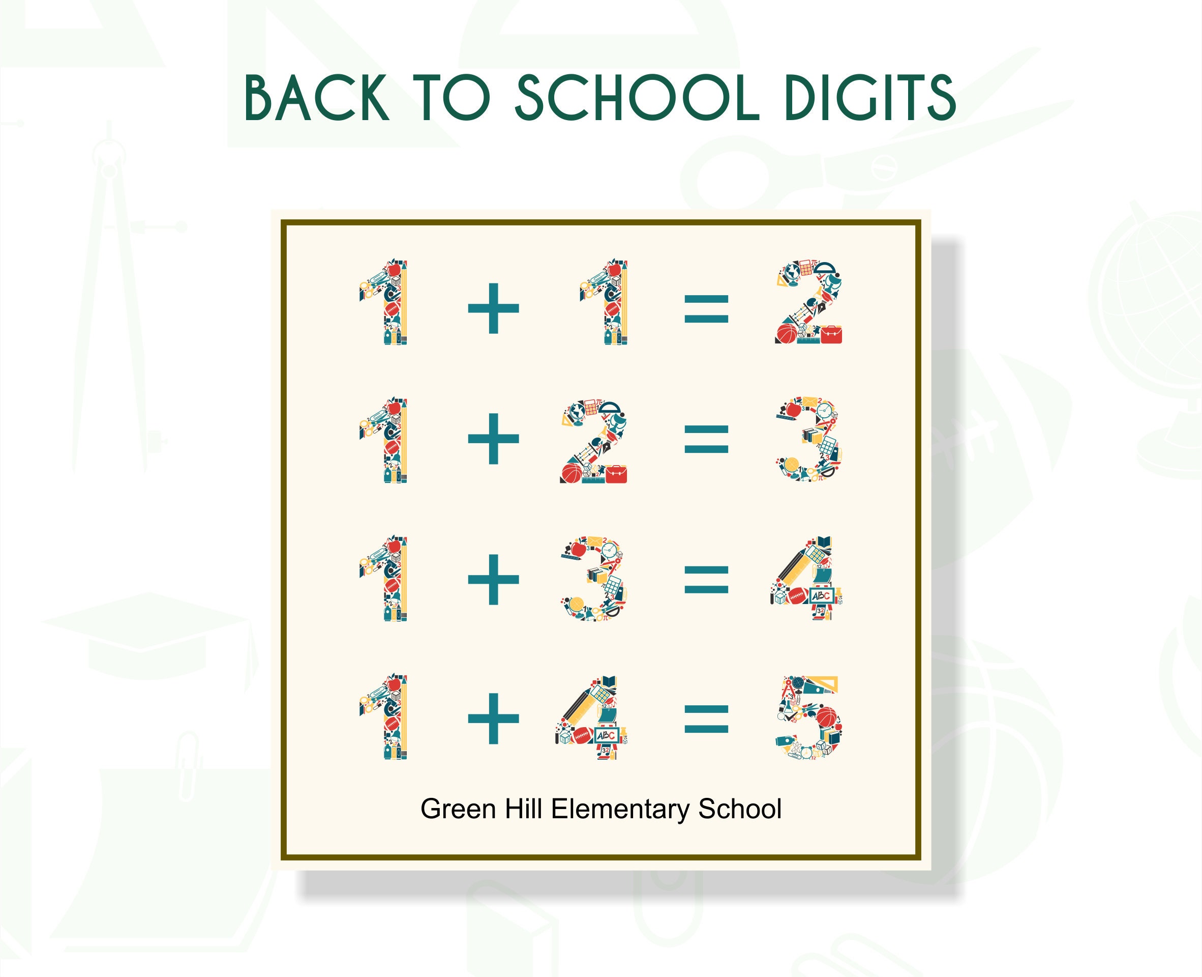 School Birthday Numbers PNG, SVG Clipart. 0-9 Homeschooling Digits Clip ...