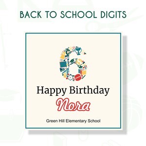School Birthday Numbers PNG, SVG Clipart. 0-9 Homeschooling Digits Clip ...