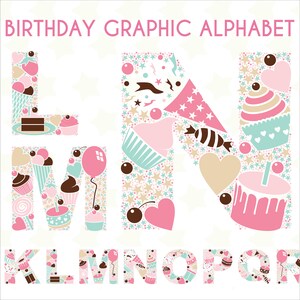Seashell Clip Art Pink Alphabet. Cute Girls Sealife Digital Fonts ...