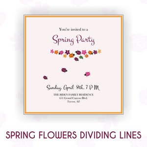 Decorative Floral Elements PNG Dividing Lines. Spring Hand-drawn SVG ...