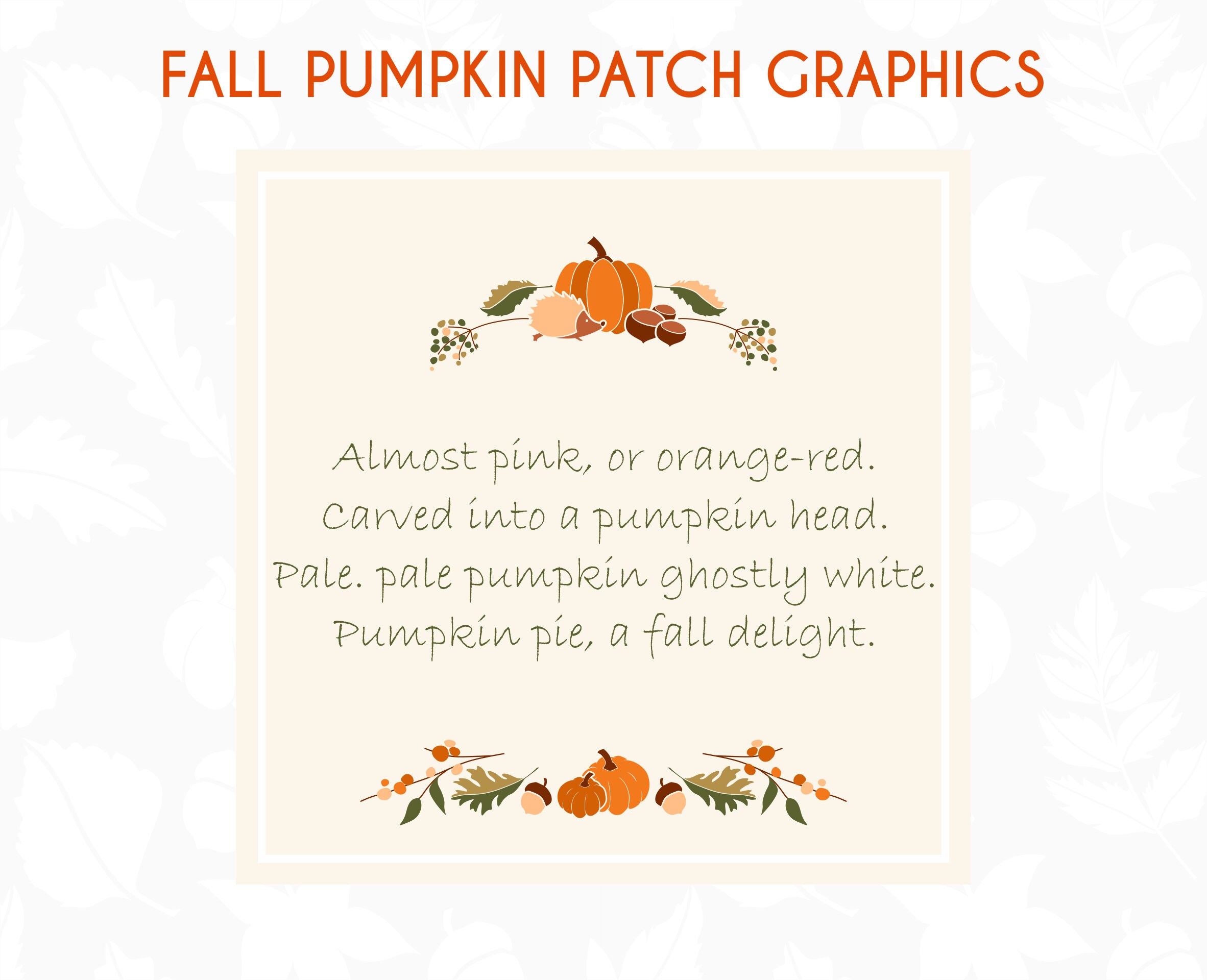Autumn Pumpkin Clip Art Decoration. Decorative Pumpkin Graphic - Etsy