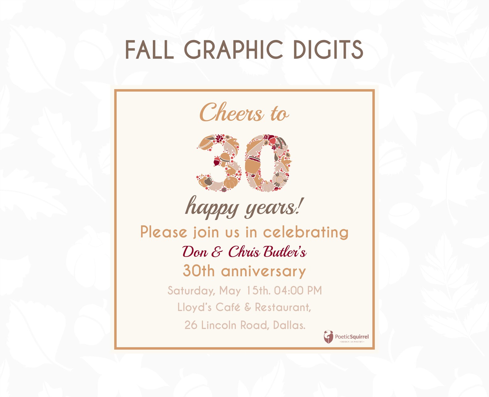 Green Fall Numbers SVG Clipart. Autumn Elements Graphic Design PNG Clip ...