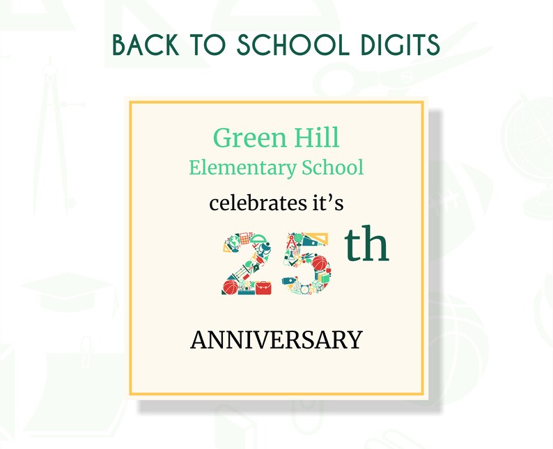 Kindergarten Birthday Numbers SVG. Preschool PNG Digits Sublimation ...