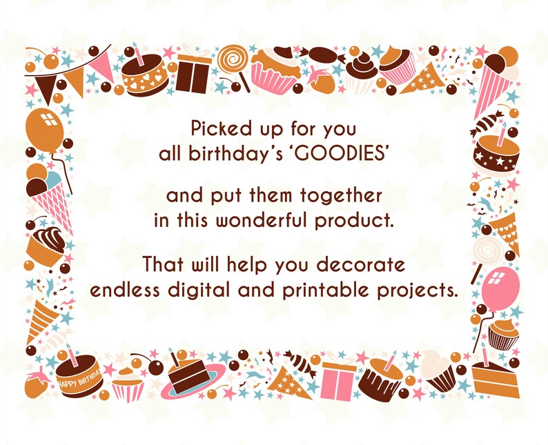 Versatile Birthday Frames for Invitations. Girl's Birthday-themed ...