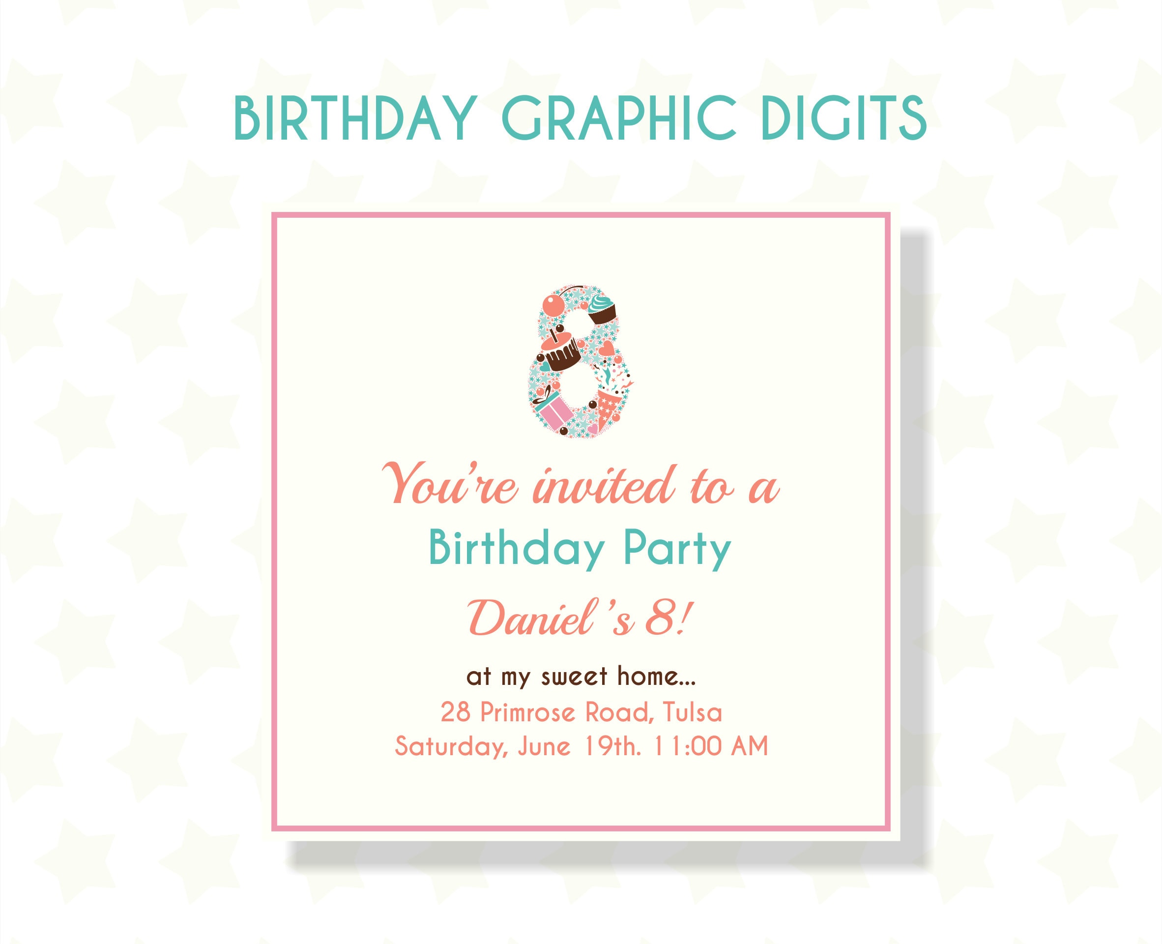 Birthday Digits PNG and SVG Clipart for Sublimation. Birthday Elements ...