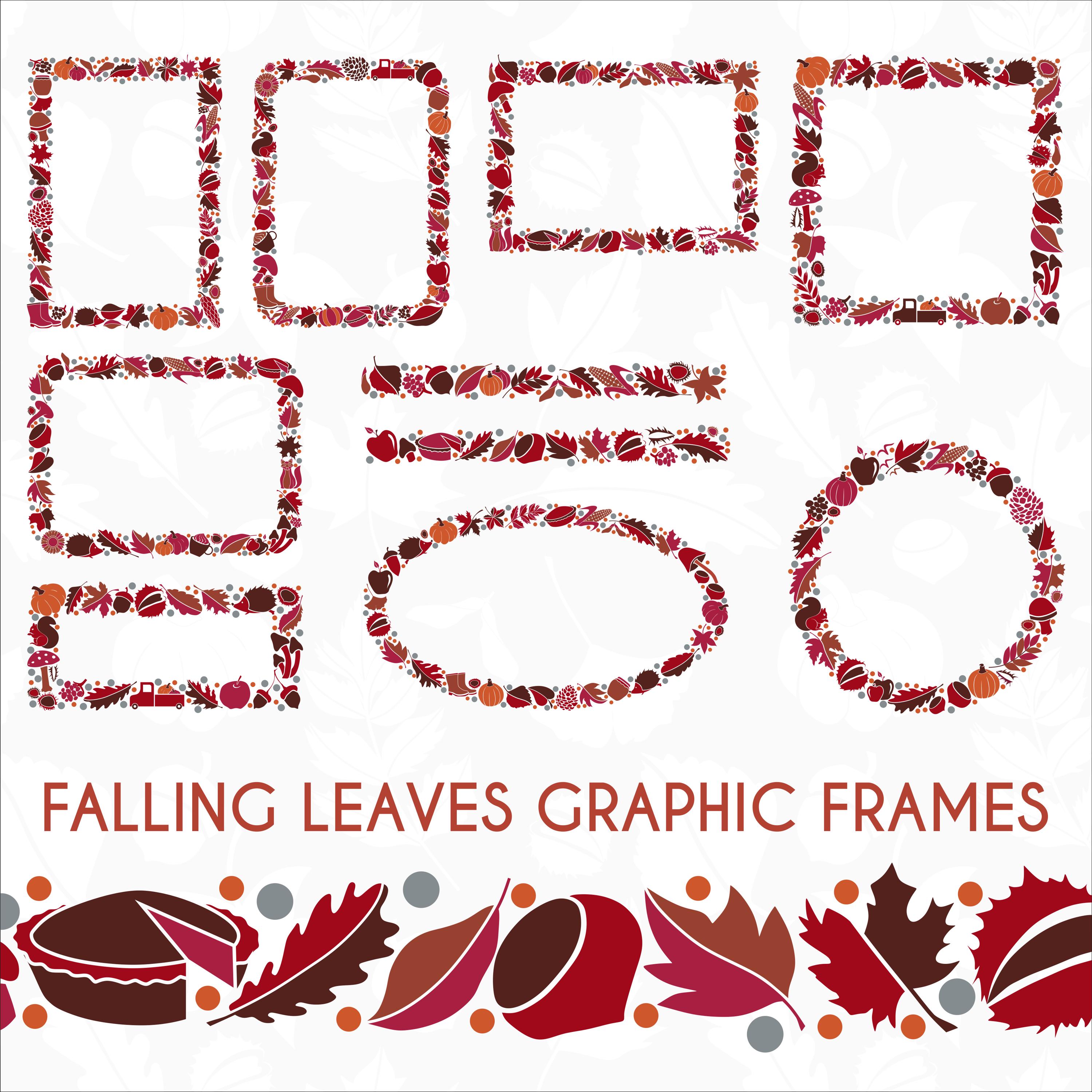Round Red Leaf Frame PNG Clipart. Brown Square Fall Frames Graphic ...