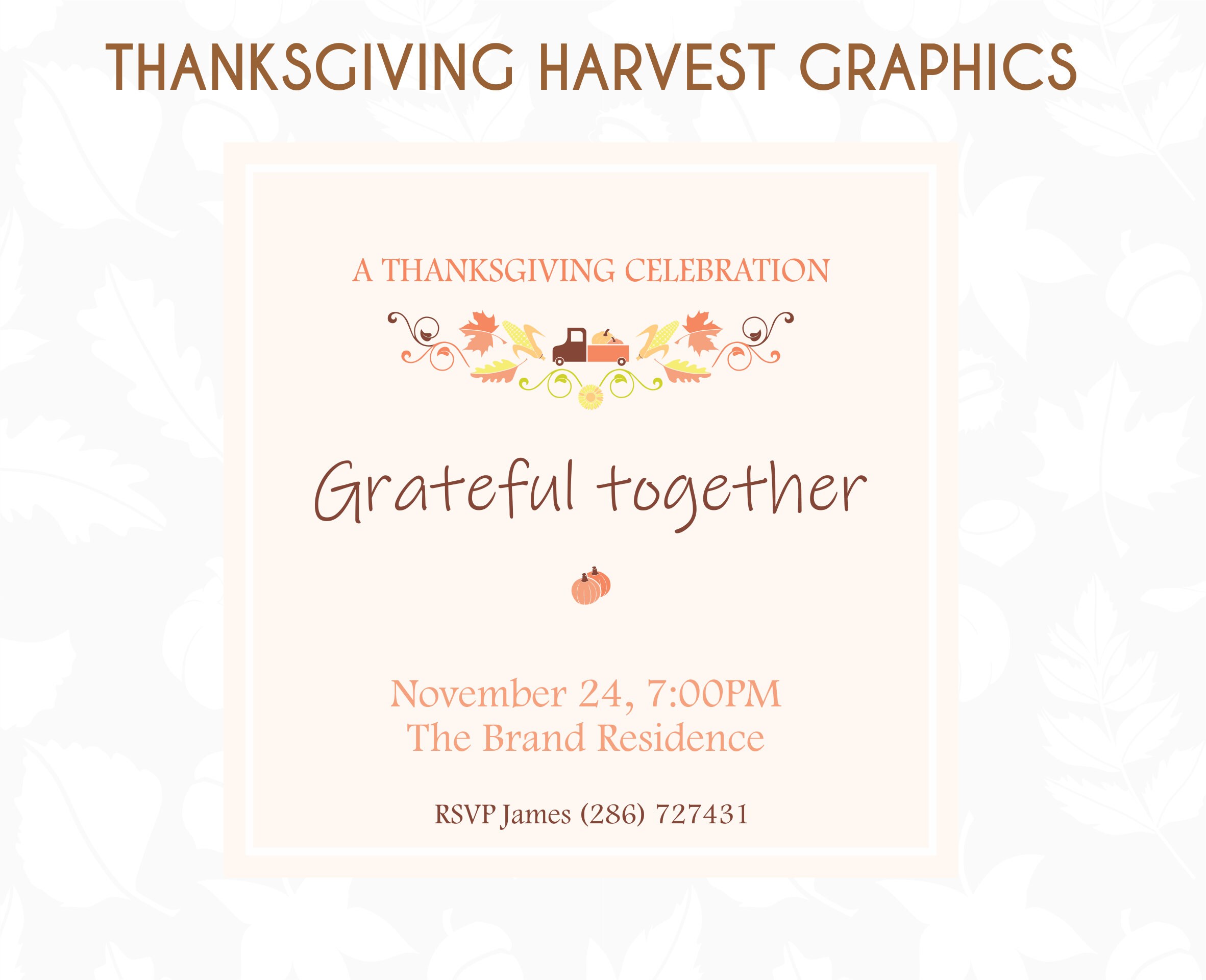 Thanksgiving Fall SVG Graphic Borders. Autumn Clip Art Decorative ...
