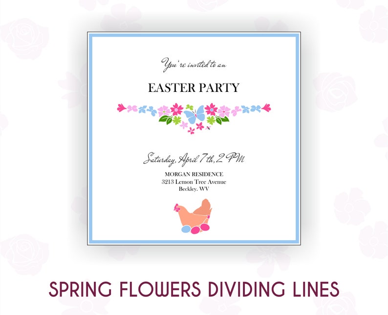 Spring Hand-drawn Dividers Clipart. Flourish Border PNG Design Elements ...