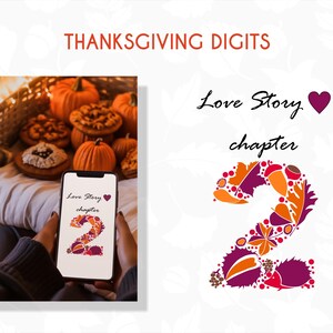 Thanksgiving Illustrated PNG Numbers. Harvest Colorful Numeric Clipart ...