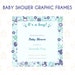 Soft Pastel Blue Baby Shower Digital Frames in PNG and SVG. Cute ...