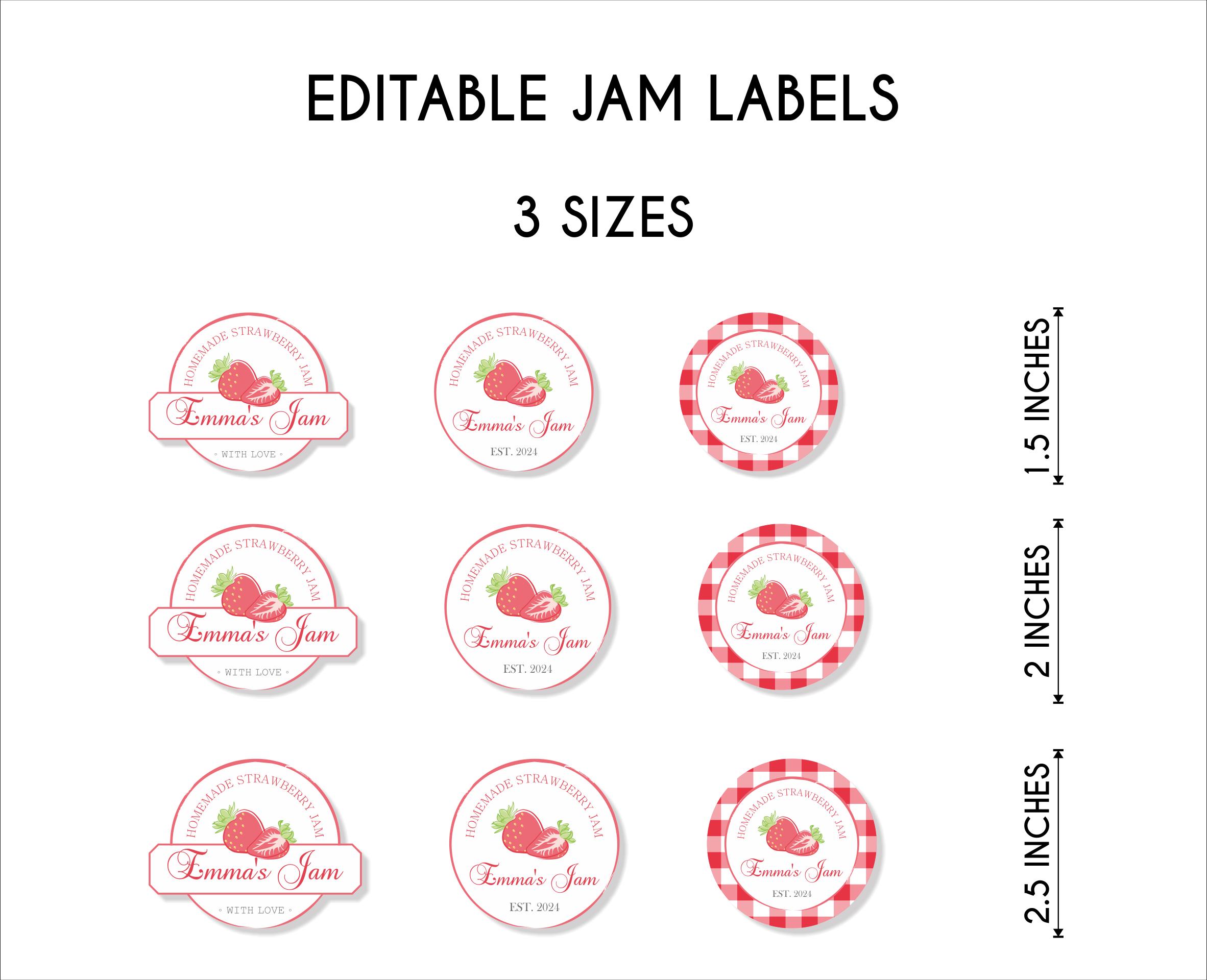 Customizable Label Template for Blueberry Homemade Jam Jars. Easy-to ...