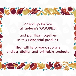 Thanksgiving Fall SVG Graphic Borders. Autumn Clip Art Decorative ...