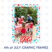 Independence Day Red and Blue Graphic Frame Elements. Unique 4th of ...
