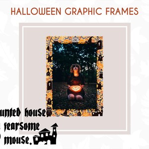 Digital Halloween Spooky PNG Frames. Scary Graphic Rectangle SVG ...