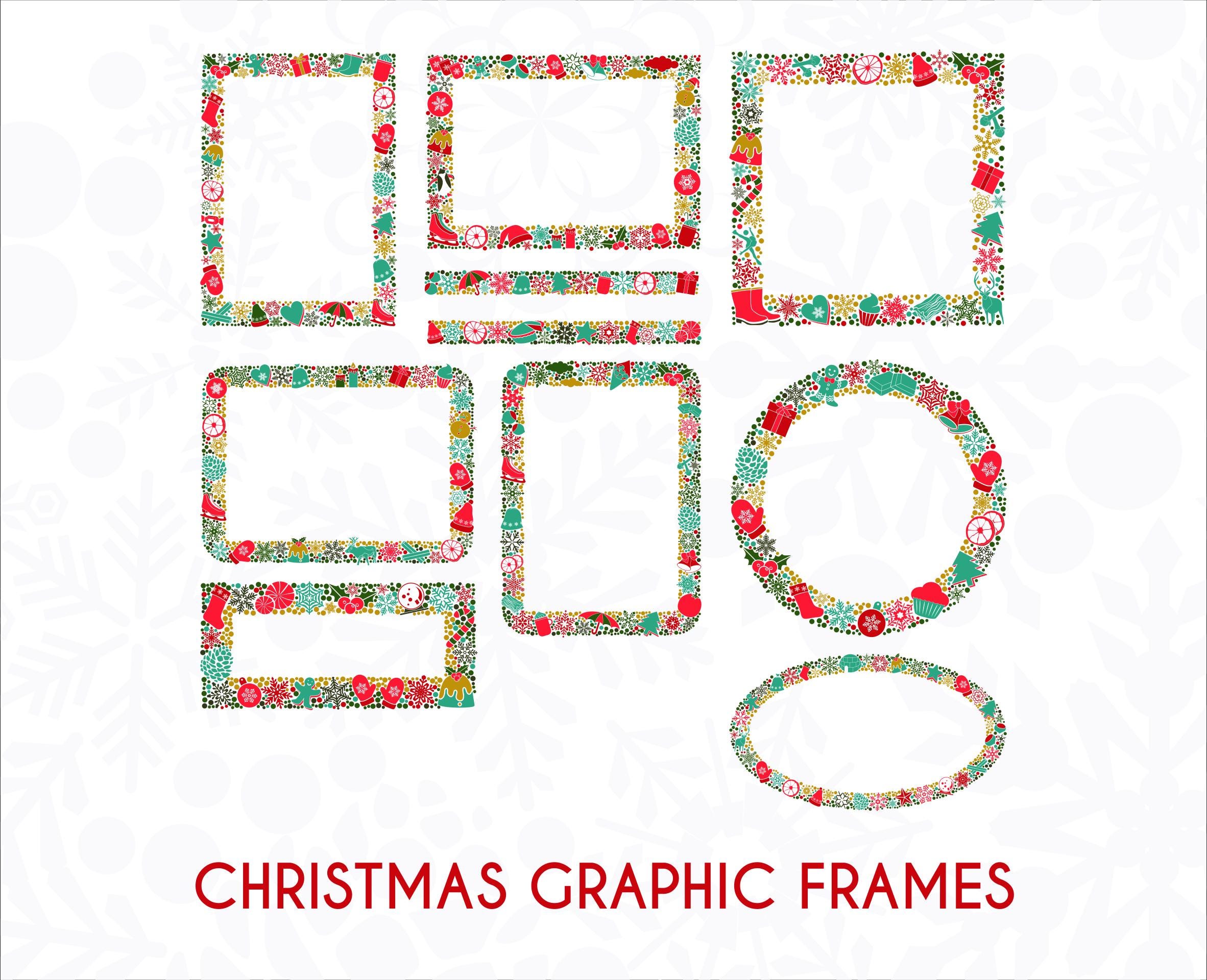 Traditional Elements PNG and SVG Christmas Holiday Photo Framing ...