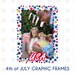 Independence Day Red and Blue Graphic Frame Elements. Unique 4th of ...