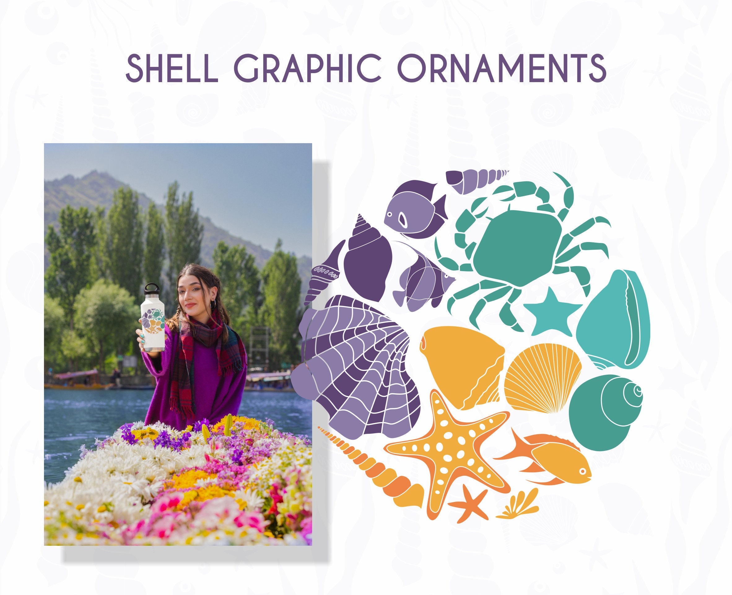 Summer Ocean Clipart for Digital Decorating. Under the Sea SVG Rounded ...