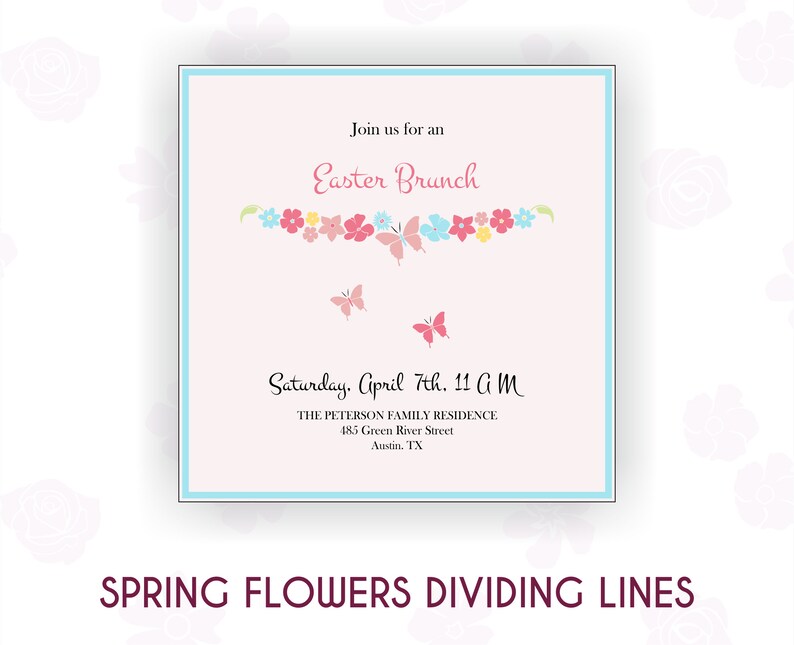 Decorative Floral Elements PNG Dividing Lines. Spring Hand-drawn SVG ...