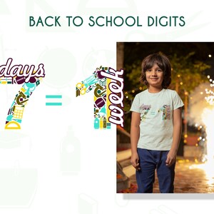 Kindergarten Digits PNG and SVG Clipart for Sublimation. School ...