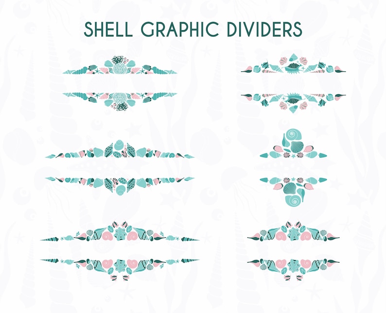 Text Dividers Sealife PNG Clipart. Ocean Decorative Dividing Lines ...