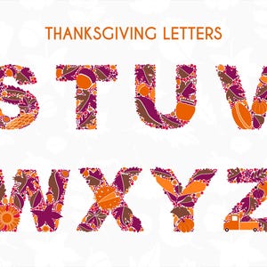 Thanksgiving PNG and SVG Graphics Bundle. Colorful Autumn Illustrated ...