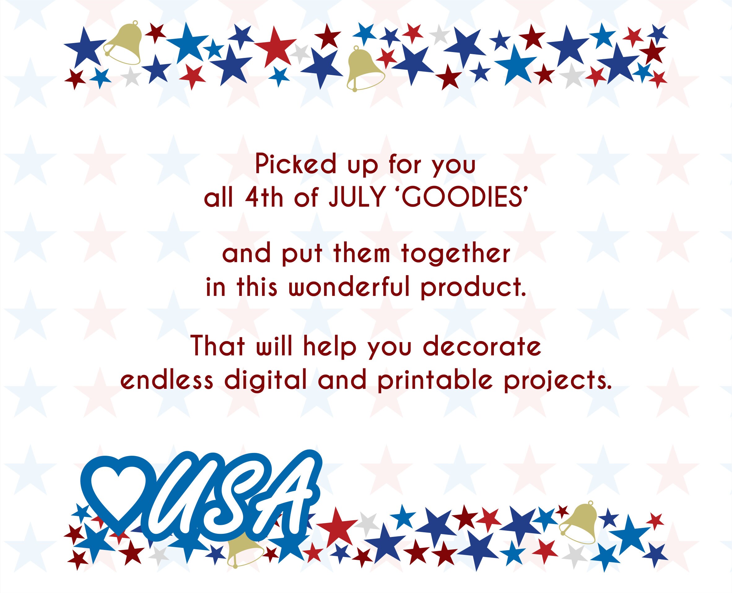 Independence Day Red and Blue Graphic Frame Elements. Unique 4th of ...