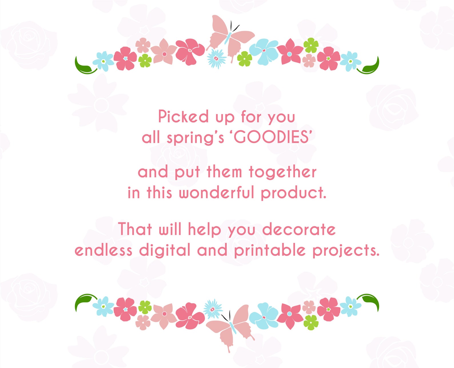 Flourishes Spring PNG Borders. Flowers Colorful Frame Clipart. Floral ...