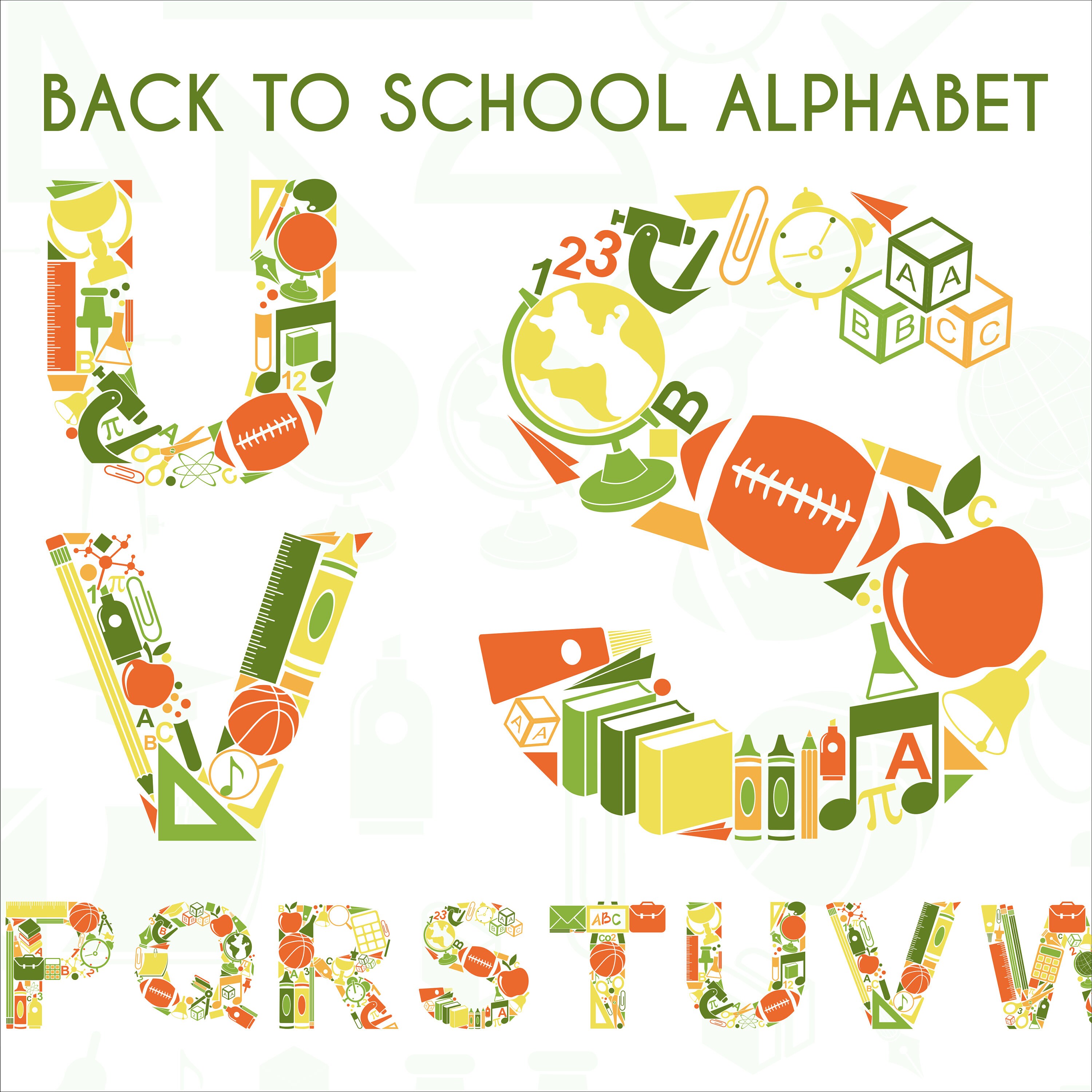 Whimsical PNG Alphabet Classroom. Engaging Tools for Learning Fun ...