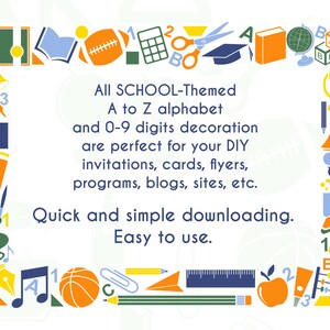 Kindergarten Digits PNG and SVG Clipart for Sublimation. School ...