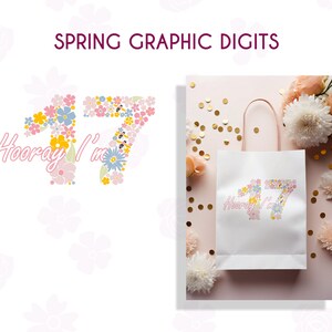 Spring Birthday Numbers SVG. Floral PNG Digits Sublimation. Flower ...