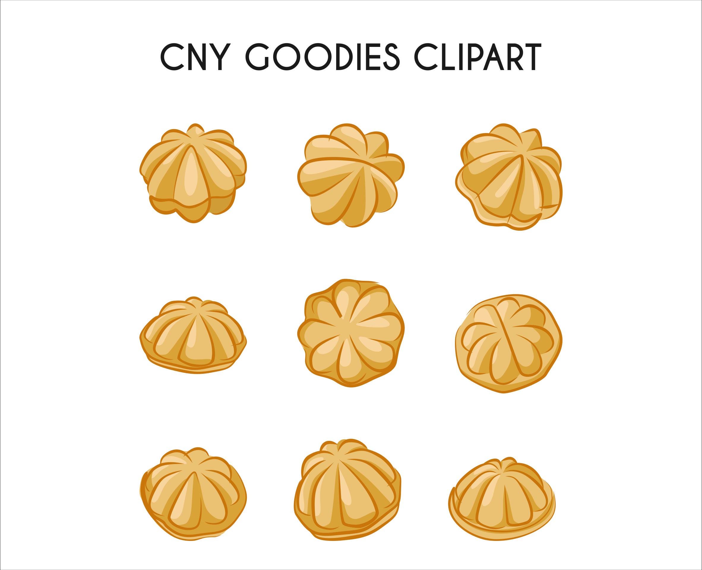 Delightful Kuih Bahulu Clipart Set. Classic Malaysian Treats High ...