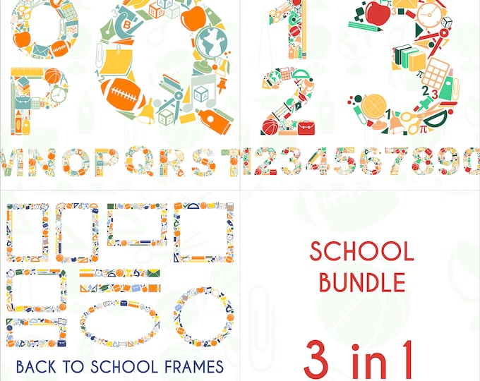 School Birthday Numbers PNG, SVG Clipart. 0-9 Homeschooling Digits Clip ...