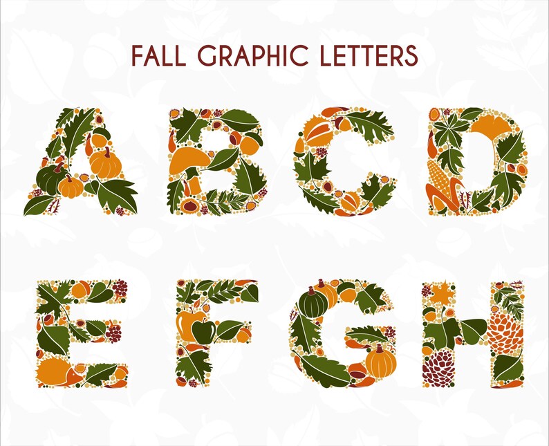 Autumn PNG and SVG Graphics Bundle. Colorful Fallg Illustrated Frames ...