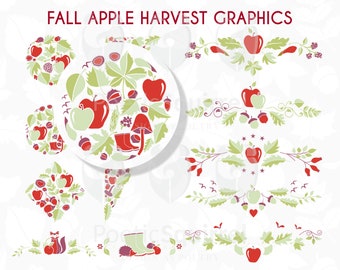 Apple Picking Clip Art - Etsy