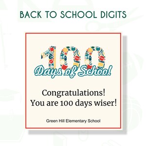 School Elements Numbers Digital Clip Art. Kindergarten Sublimation ...