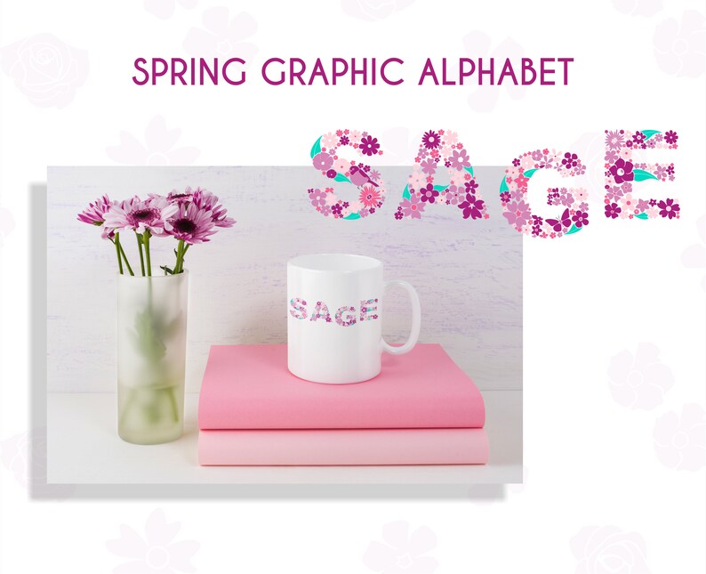 Spring Alphabet Letters Design. Flourishes Alphabet Letters Printables ...