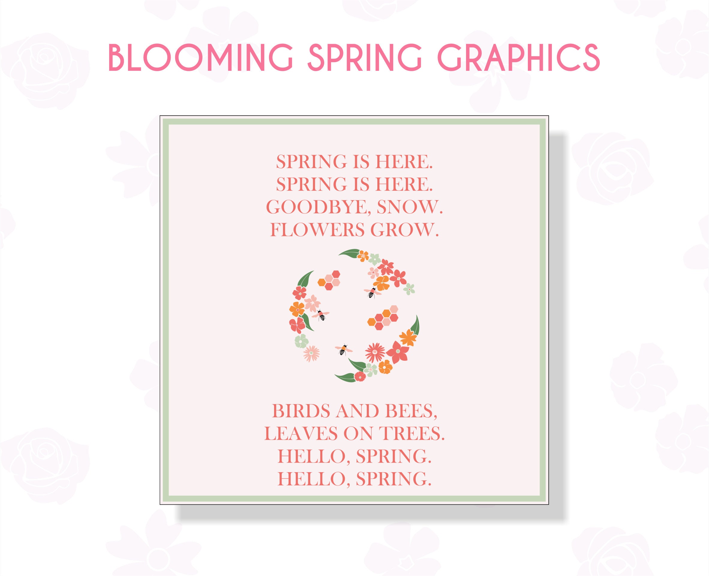 Spring Bubbles PNG Clipart. Flourish Spring Clip Art Designs. - Etsy