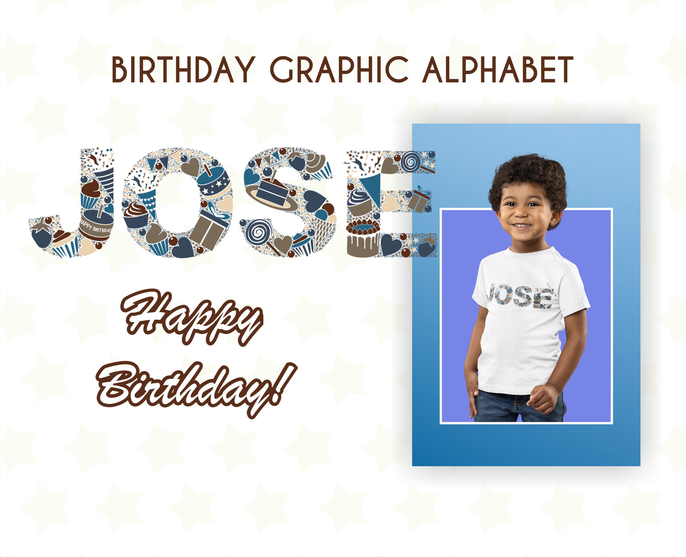 Birthday-themed PNG Alphabet for Invitations and Cards. Soft Pastel ...