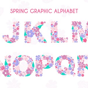 Floral PNG Vivid Alphabet Letters. Blooming Clipart Alpha Set ...