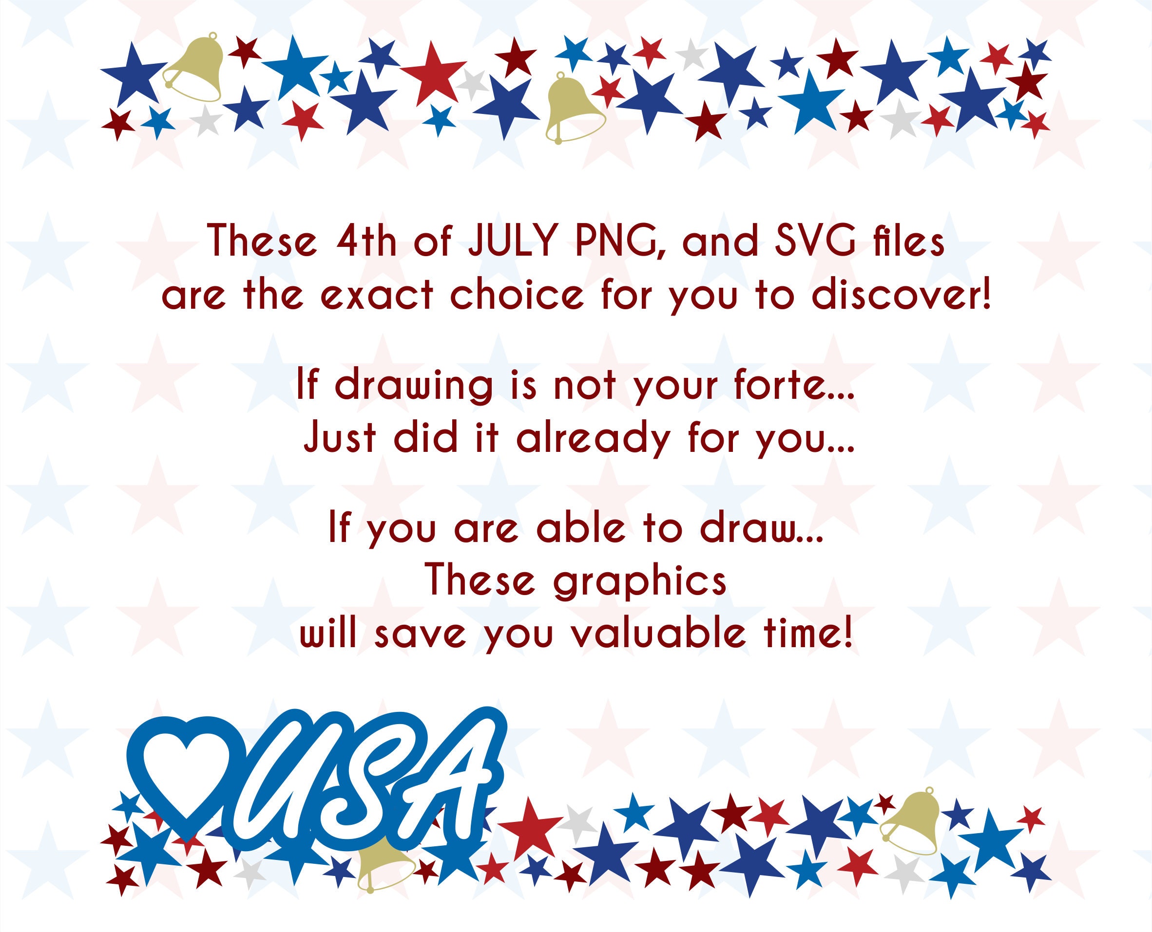 Independence Day Red and Blue Graphic Frame Elements. Unique 4th of ...