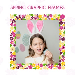 Blooming Colorful Cute SVG Frame Bundle. Spring Fun Rounded Form Shapes ...