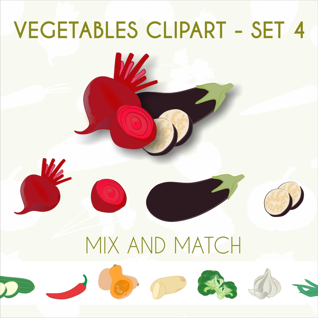 Fresh, Fun PNG Vegetable Clipart Collection. Vibrant Digital Vegetable ...