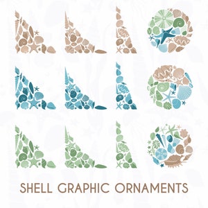 Sea Life Illustrated PNG Graphics. Summer Decorative Digital Elements ...