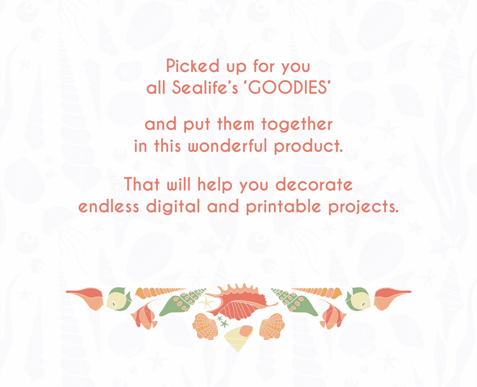 Seashell Clip Art Pink Alphabet. Cute Girls Sealife Digital Fonts ...