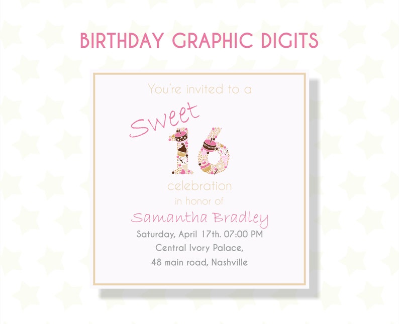 Birthday Numbers Digital Clip Art. Birthday Sublimation Digits Clipart ...