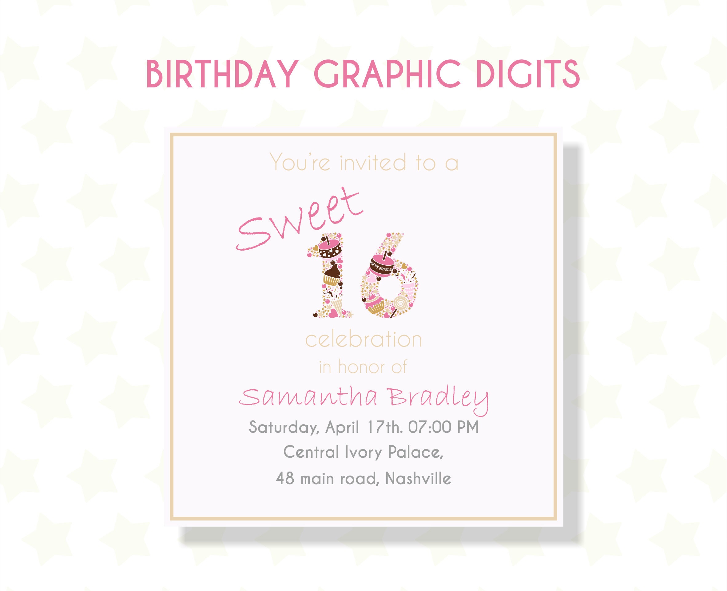 Birthday Numbers Digital Clip Art. Birthday Sublimation Digits Clipart ...