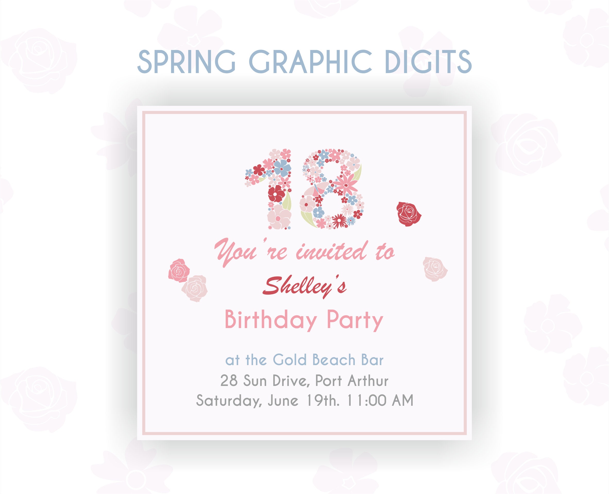 Spring Birthday Numbers SVG. Floral PNG Digits Sublimation. Flower ...